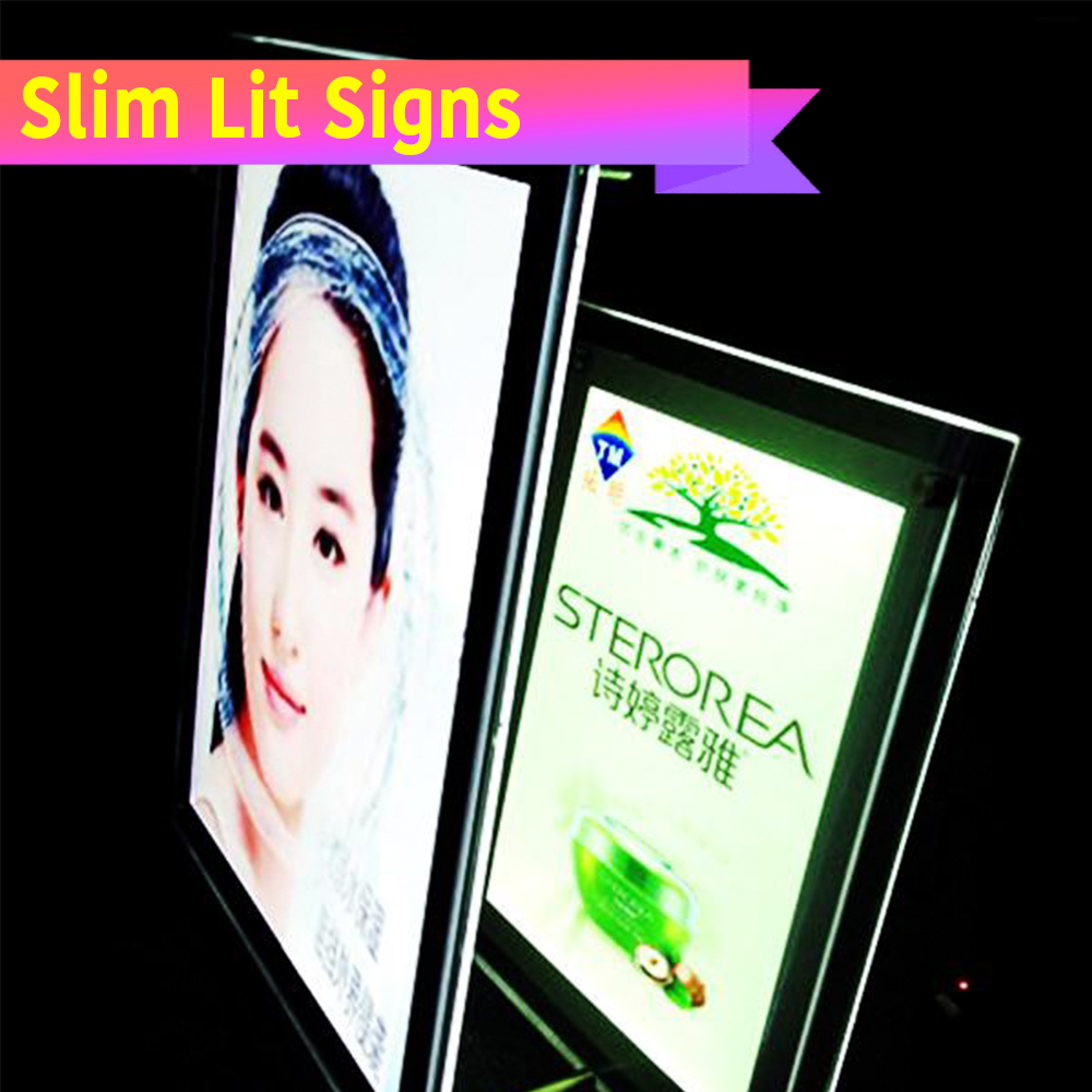 Slim Lit Signs - Pixel Planet