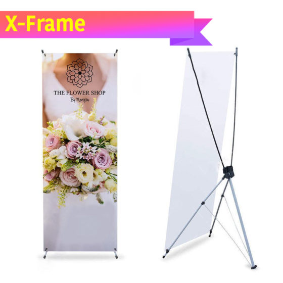 X Frame Banner Stand - Pixel Planet