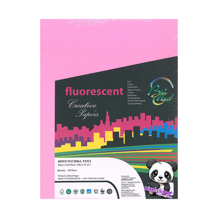 Hot Fuchsia 90gsm Fluorescent Paper A4 100 - Pixel Planet
