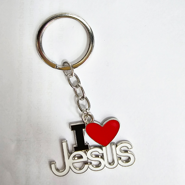 I love Jesus keychain - Pixel Planet