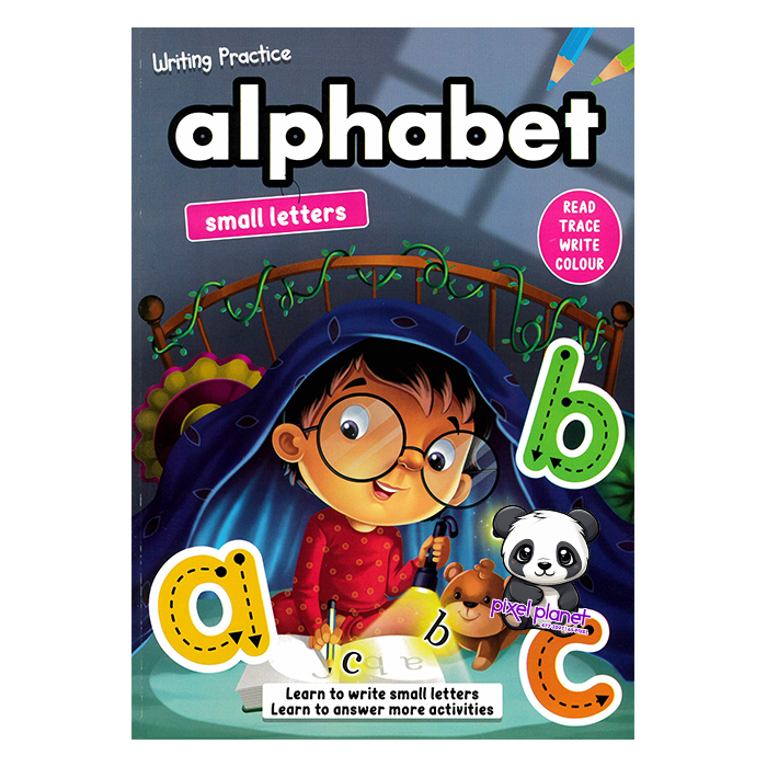 Writing Practice alphabet small letters - Pixel Planet