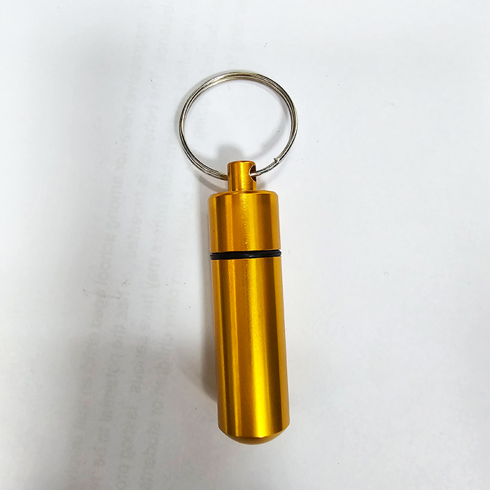 Mini Canister Keychain - Gold - Pixel Planet
